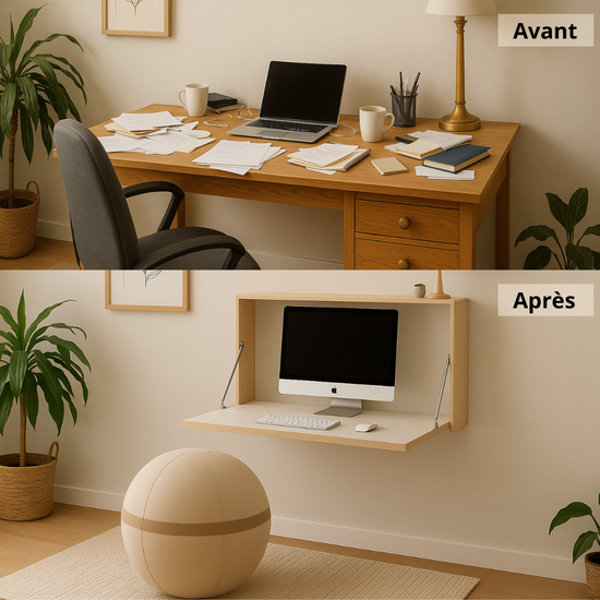 Bureau Mural Medium – Idéal pour iMac & Grands Écrans ⏐ Remood
